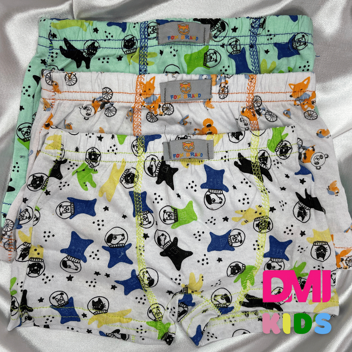 Cueca Box Infantil Estampada Fox Tecido Algodão Pacote Com 4 Unidades ...